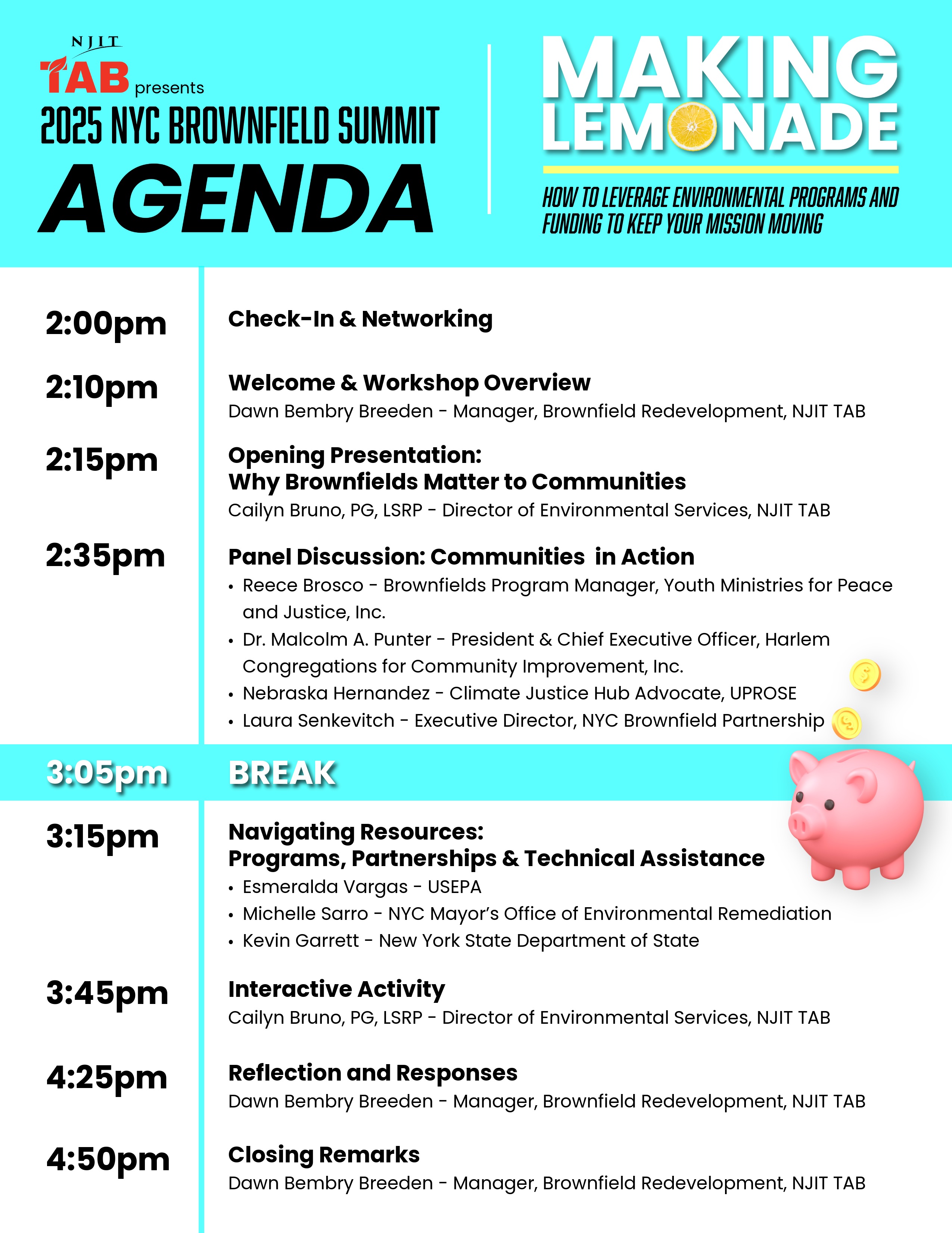 2025 NYC Summit | Technical Assistance to Brownfield Communities Program (NJIT TAB)